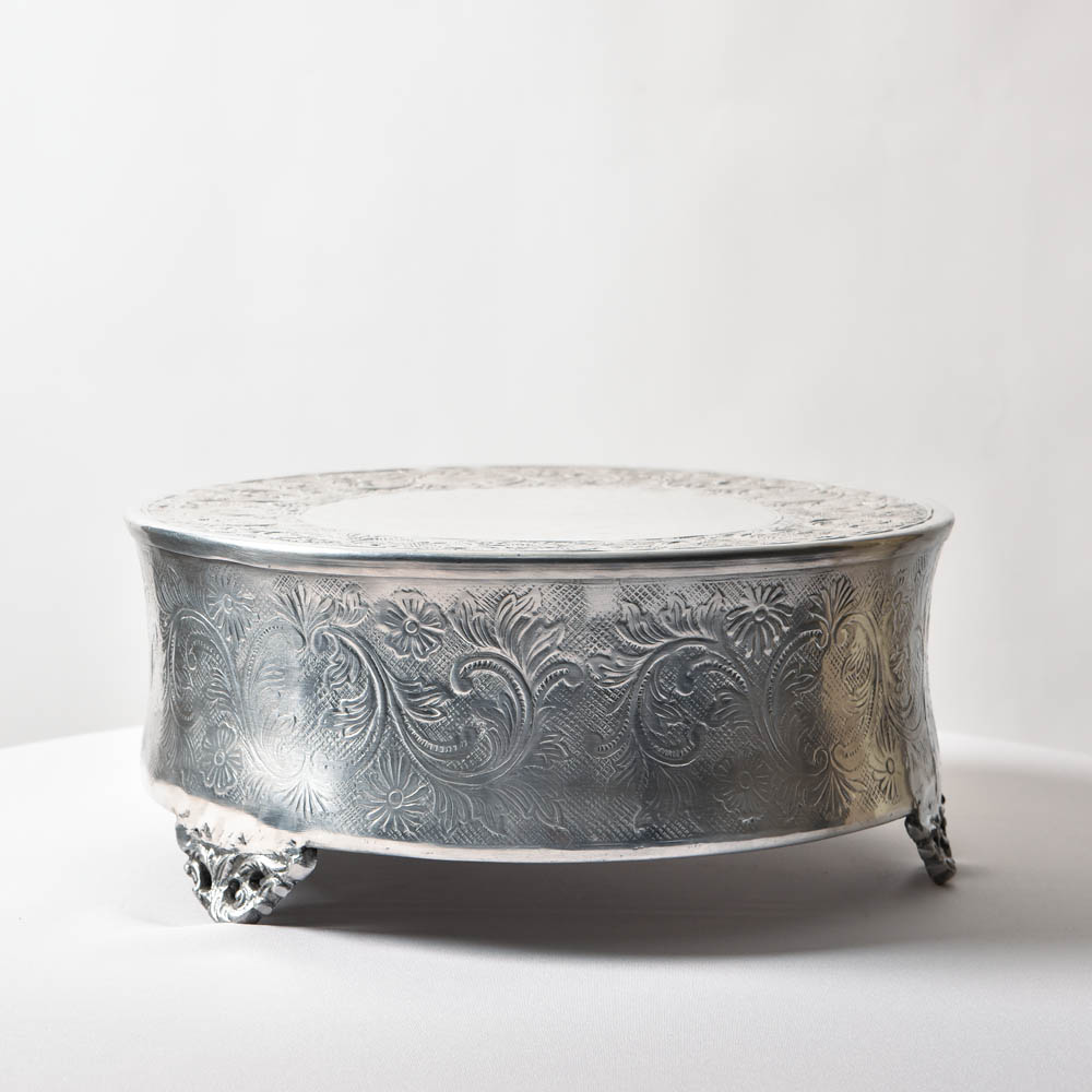 18" Silver Cake Plateau - Ashley and Company