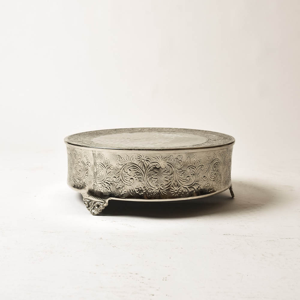 14" Silver Cake Plateau - Ashley and Company