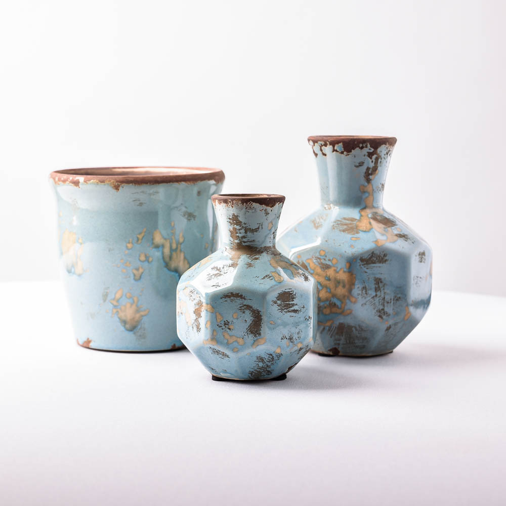 Turquoise Global Vases - Ashley and Company