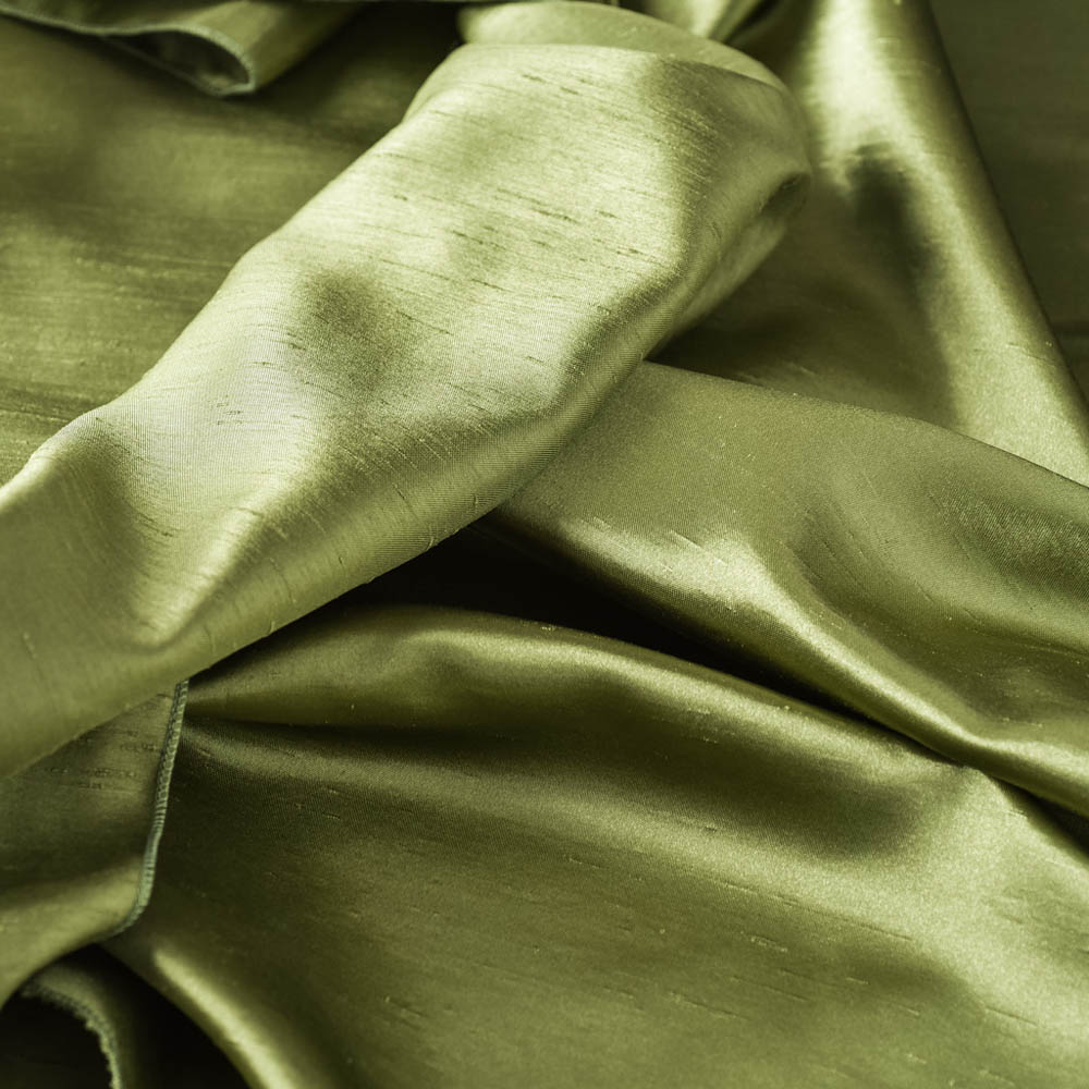 Dark Lime Shantung - Ashley and Company