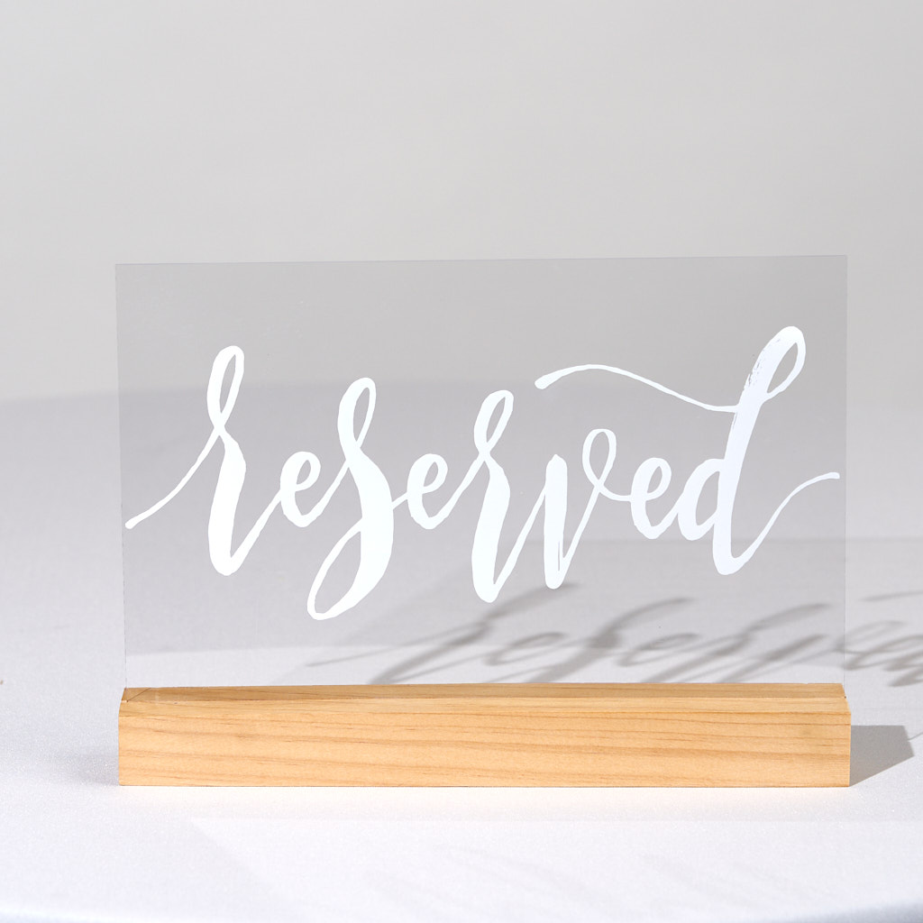 Reserved Acrylic Table Sign - Ashley and Company